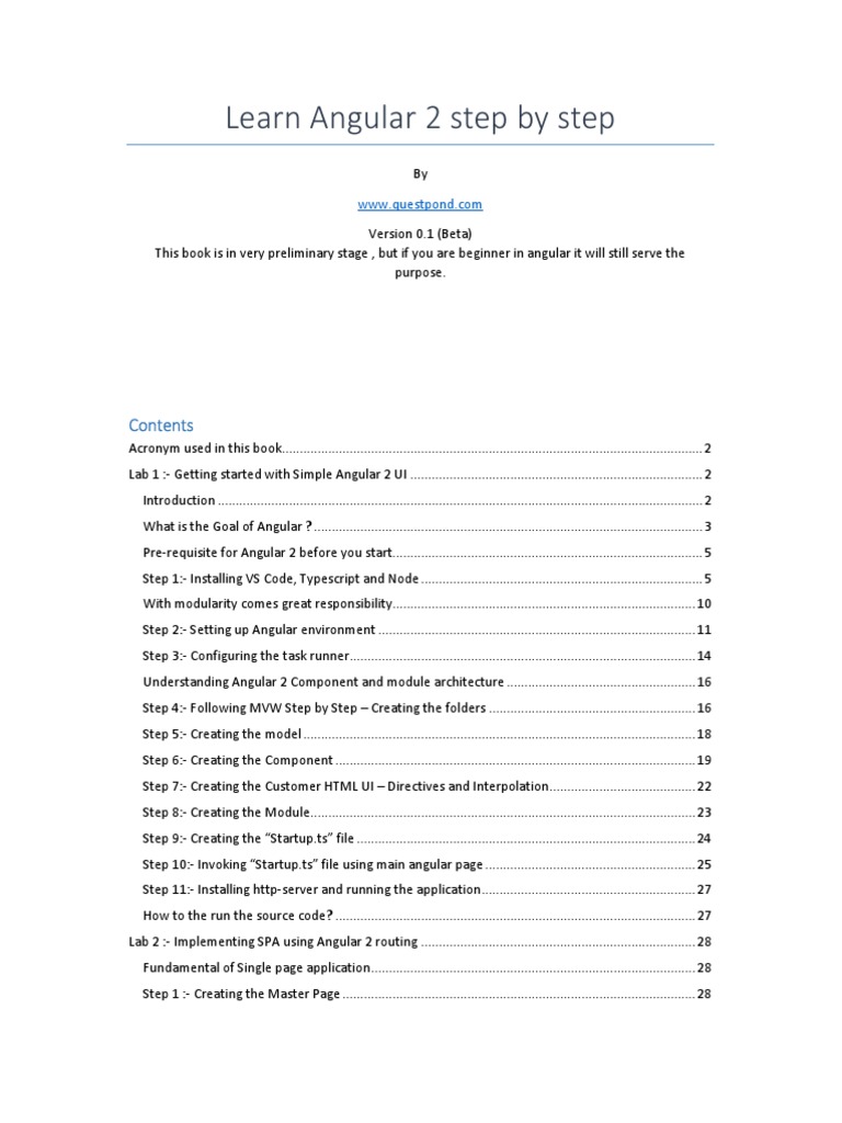 Angular Ebook | PDF | Java Script | Software Development