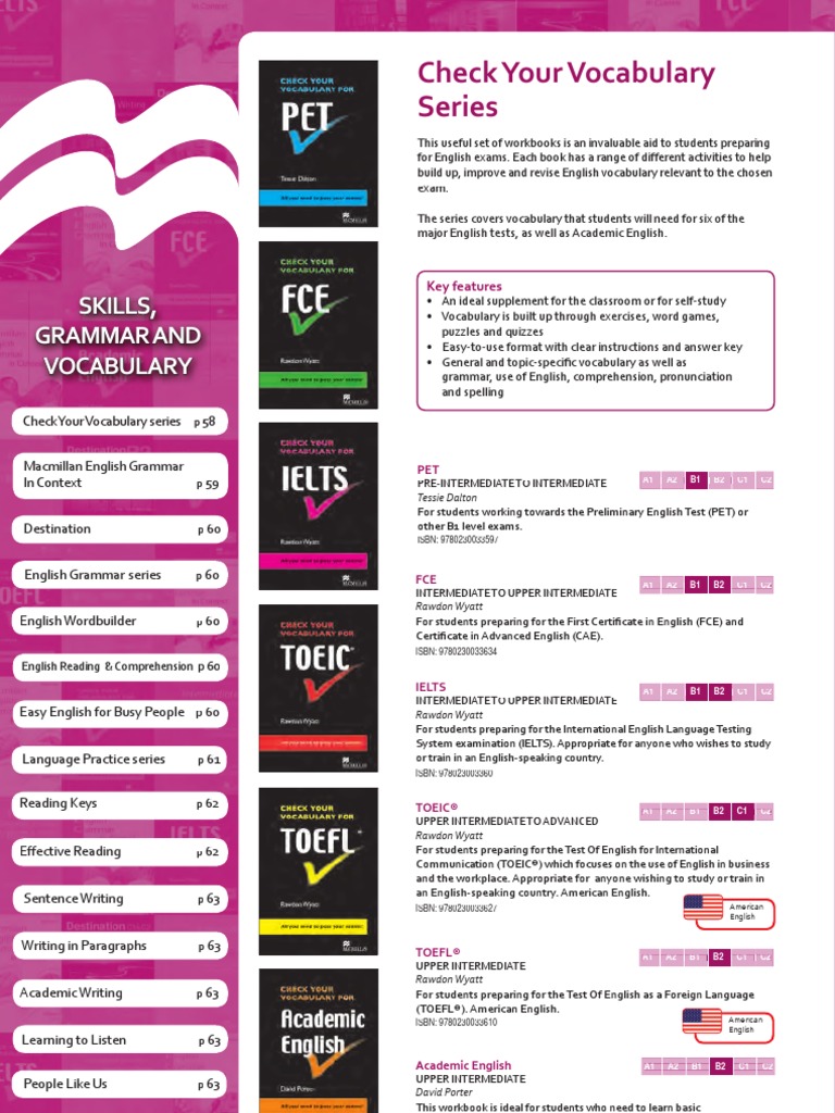 Check Your Vocabulary Series: Skills, Grammar and Vocabulary | PDF ...