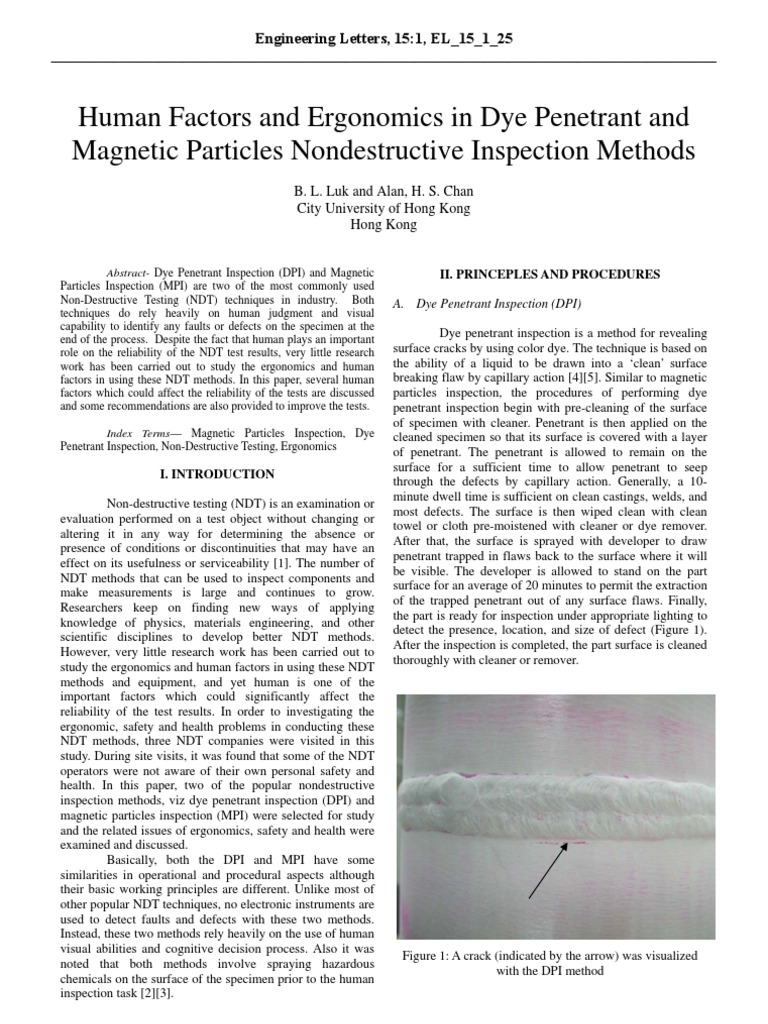 MPI TEST | Nondestructive Testing | Visual Acuity