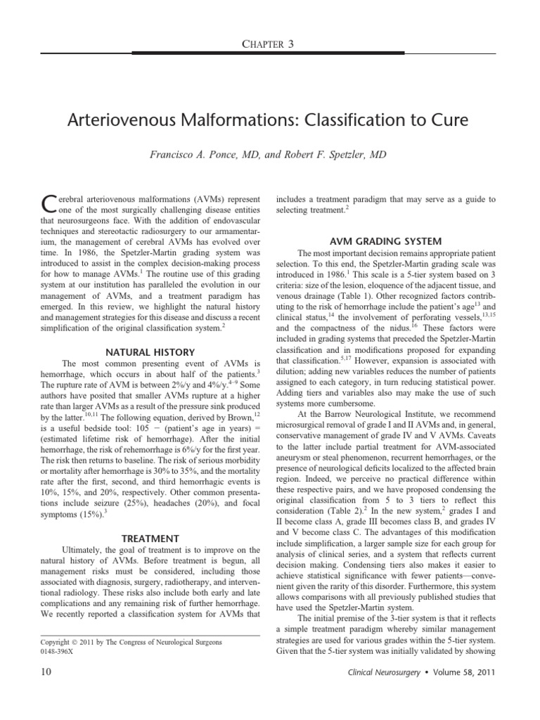 Avm Classification PDF | PDF | Medical Specialties | Angiology