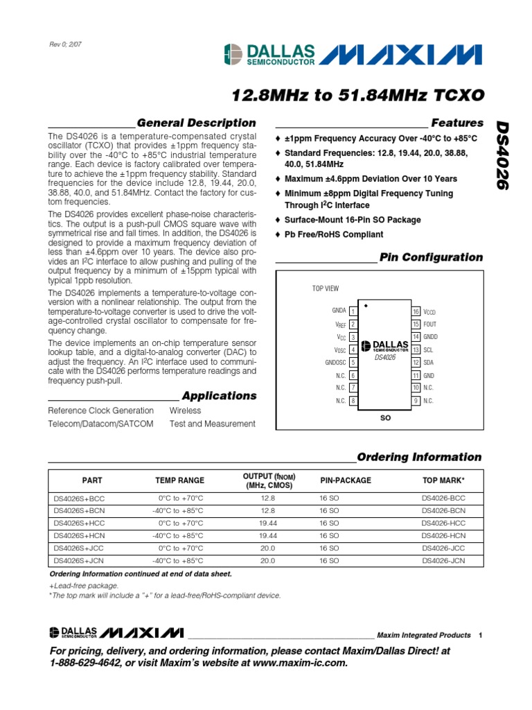 4026 Datasheet | PDF | Computer Engineering | Telecommunications