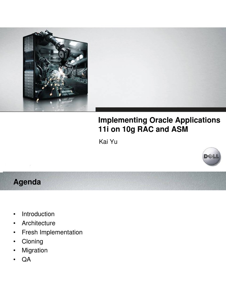 Implementing Oracle Applications 11i On 10g RAC and ASM | PDF | Oracle Database | Databases