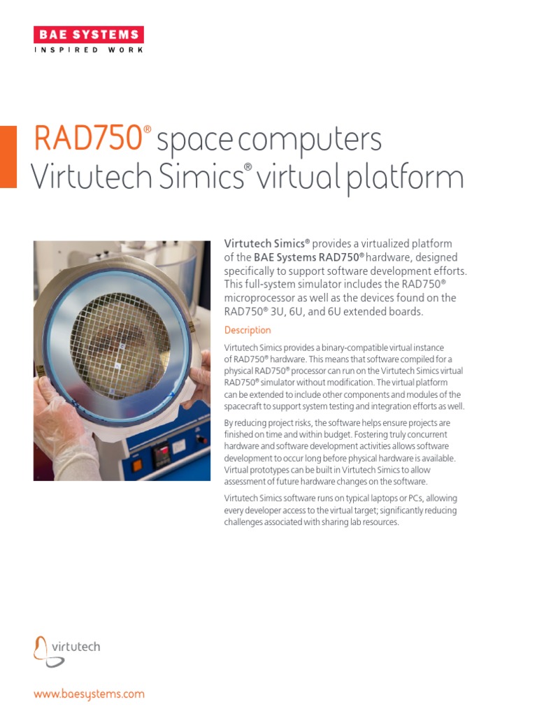 16 f81 RAD750 Virtutech Simics Datasheet Web | PDF | Software Development | Software
