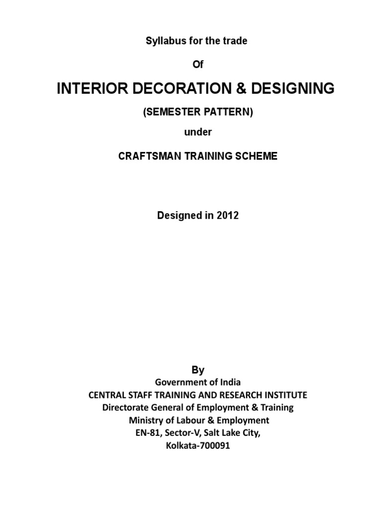 Interior Design Syllabus Guide | PDF | Geometry | Drawing