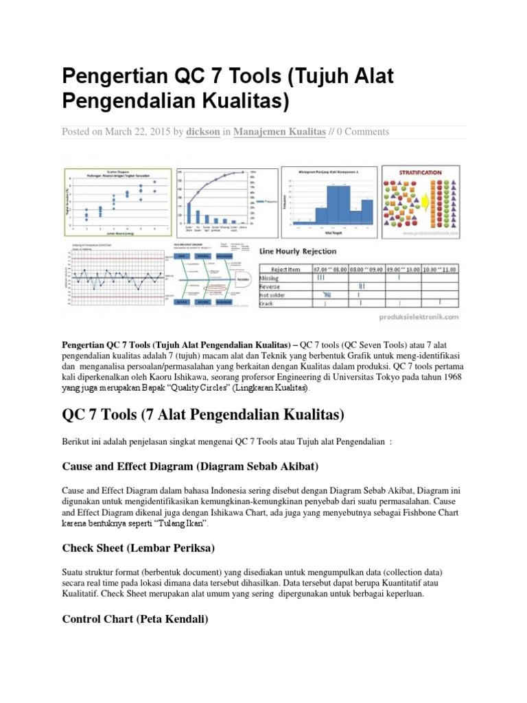 Pengertian dan Fungsi QC 7 Tools | PDF