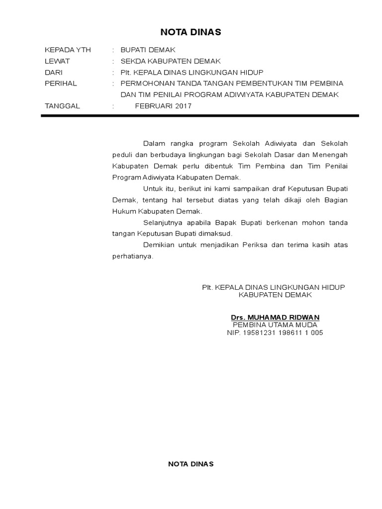 Nota Dinas | PDF