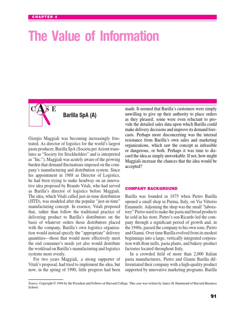 Barilla PDF | PDF | Pasta | Inventory