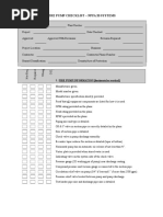 Testing & Commissioning Checklist For Fire Pump | PDF | Pump | Voltage
