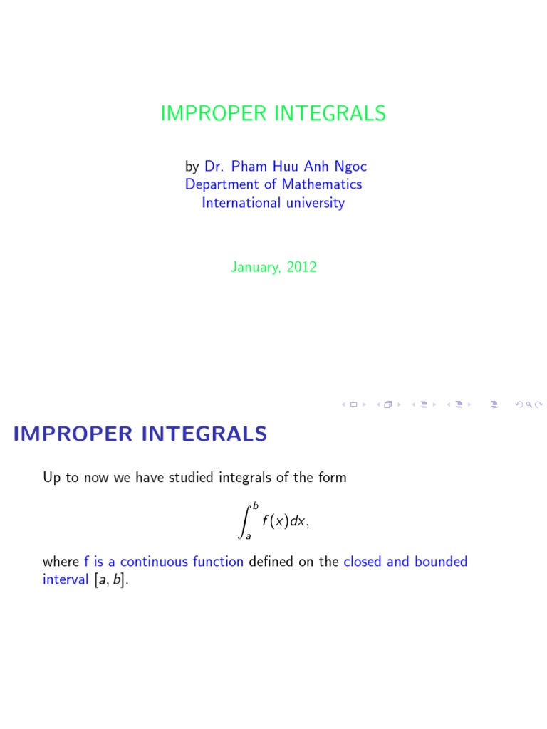 Improper Integral | Download Free PDF | Integral | Infinity