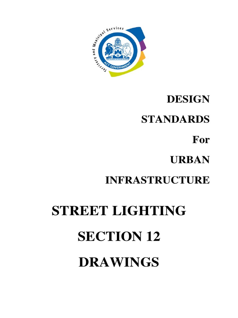 Street Lighting Section 12 Drawings: Design Standards For Urban ...