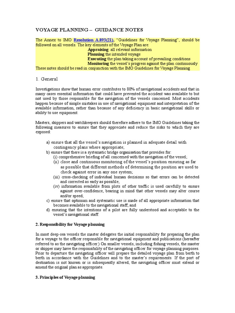 Voyage Planning MGN 72 | PDF | Navigation | Sea Captain