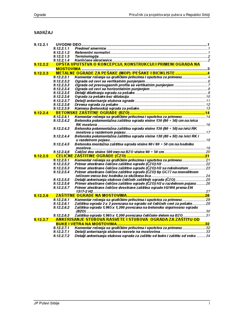Prilog 11-Za Ograde Na Mostu | PDF