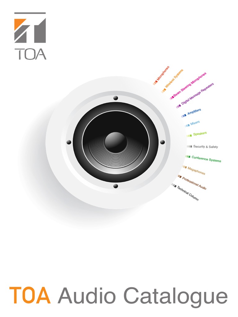 TOA Audio Catalogue | PDF | Microphone | Loudspeaker