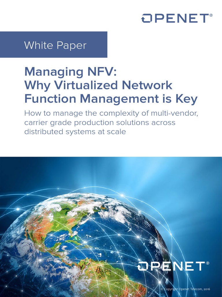 Managing NFV: Why Virtualized Network Function Management Is Key | PDF | Telecommunications ...