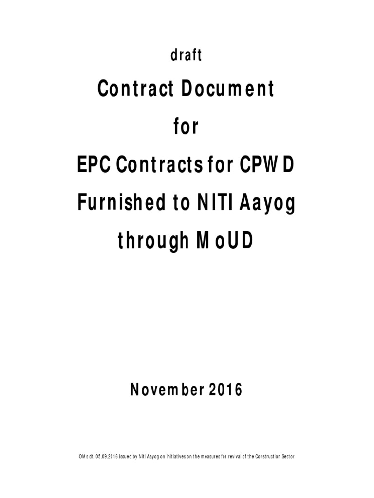 Draft EPC COntract | PDF | General Contractor | Specification ...