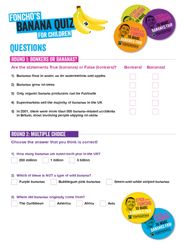 Banana Quiz PDF | PDF