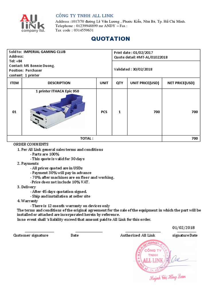 Quote Mt-Ithaca 950 | PDF