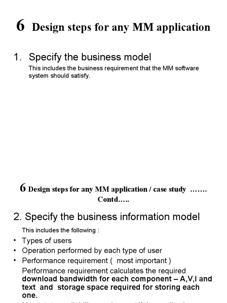 Design Steps For Any MM Application | PDF | Computer Network | Databases