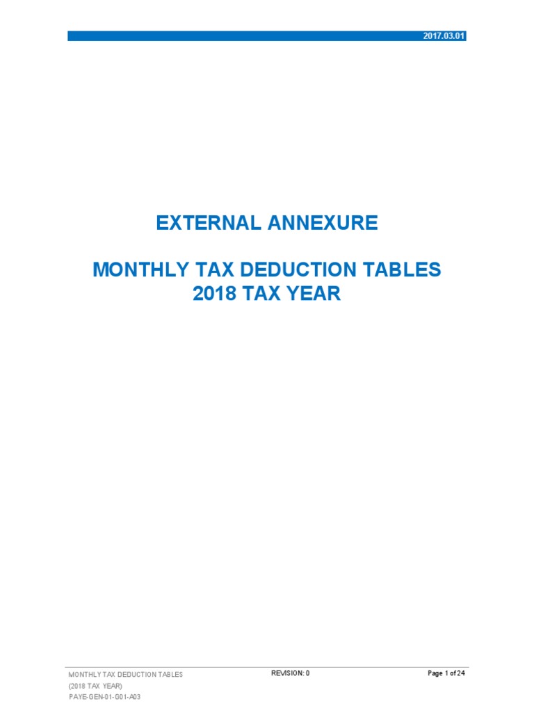 Sars Tax Tables | PDF | Government Finances | Taxes
