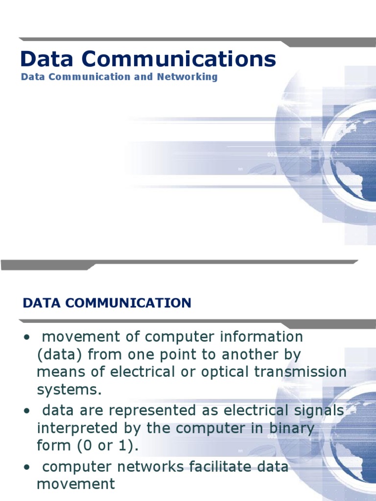 Lecture 3 - Data Communications | PDF | Network Topology | Wide Area Network
