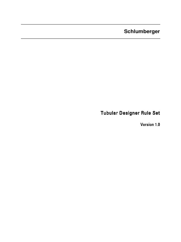 Tubular Designer Rule Set Overview | PDF | Casing (Borehole) | Civil ...