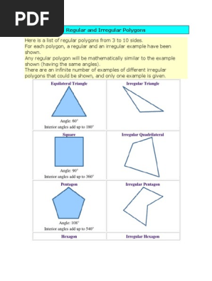 Irregular Polygon Examples