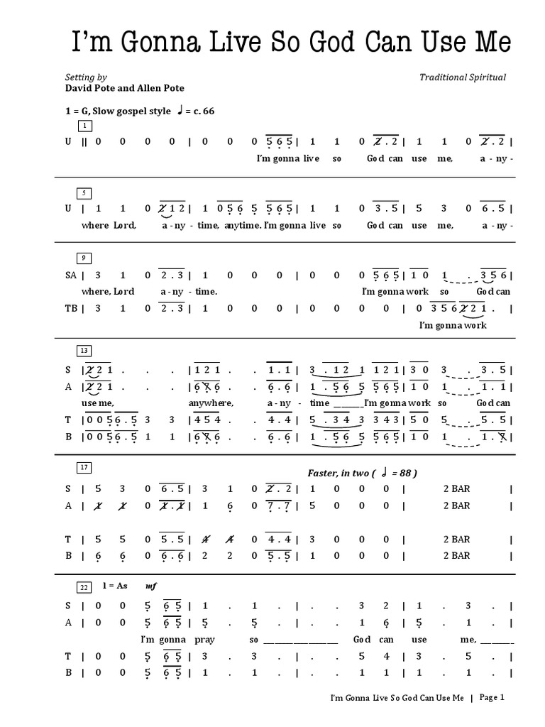 I'm Gonna Live So God Can Use Me | PDF