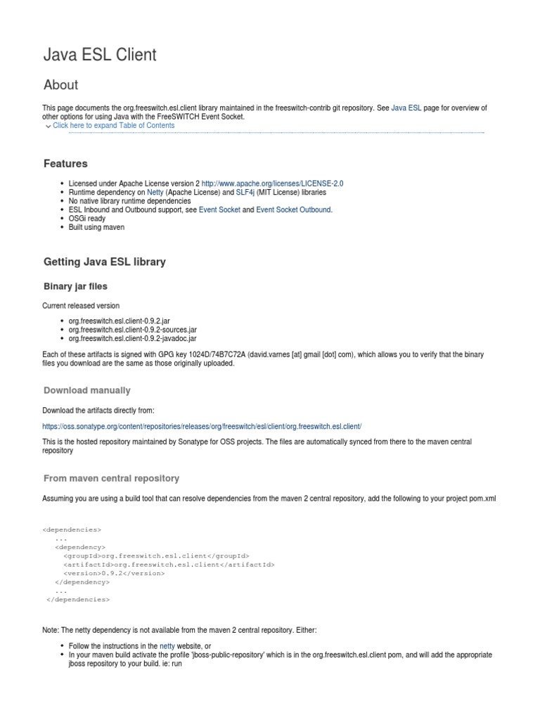 Freeswitch Javaeslclient 110817 1918 5028 | PDF | Computer Programming | Software Development