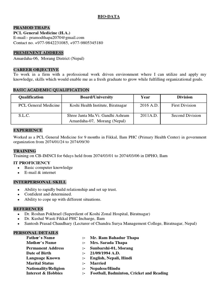 Pramod CV | PDF | Nepal | Religion And Belief