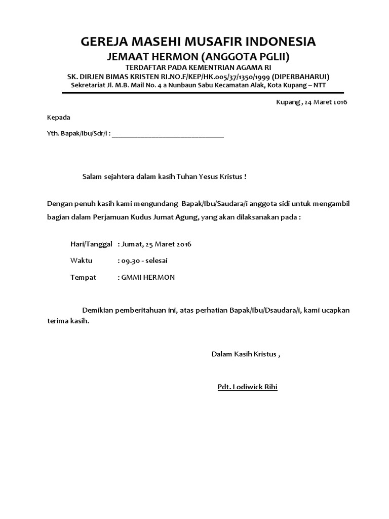 Undangan Perjamuan | PDF