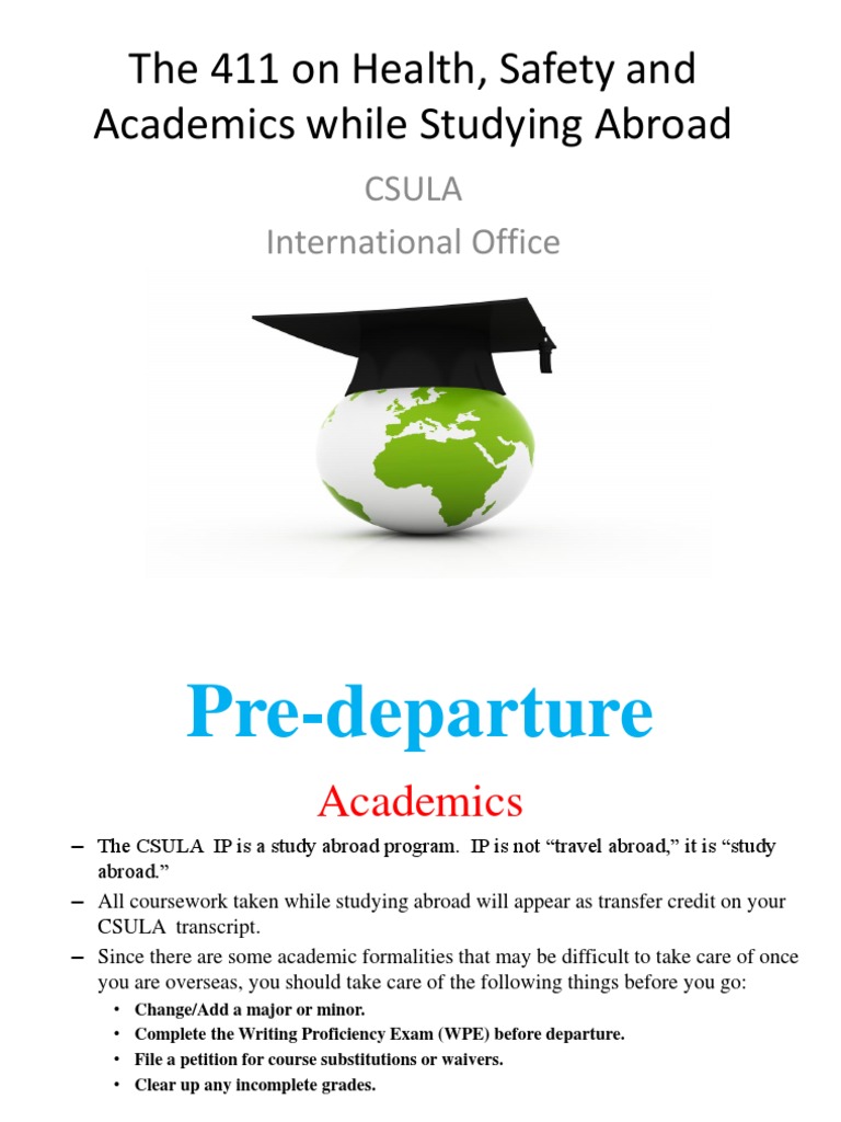 Study Abroad Orientation 2013 | PDF | Travel Visa | Passport