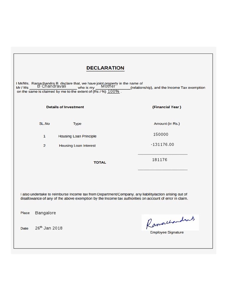 IT Declaration | PDF