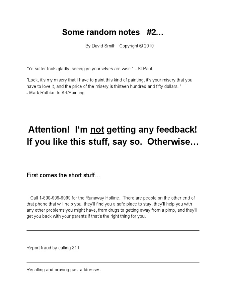 Random Notes #2 | PDF