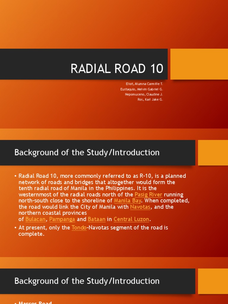 Radial Road 10 | Industrial Engineering | Land Transport