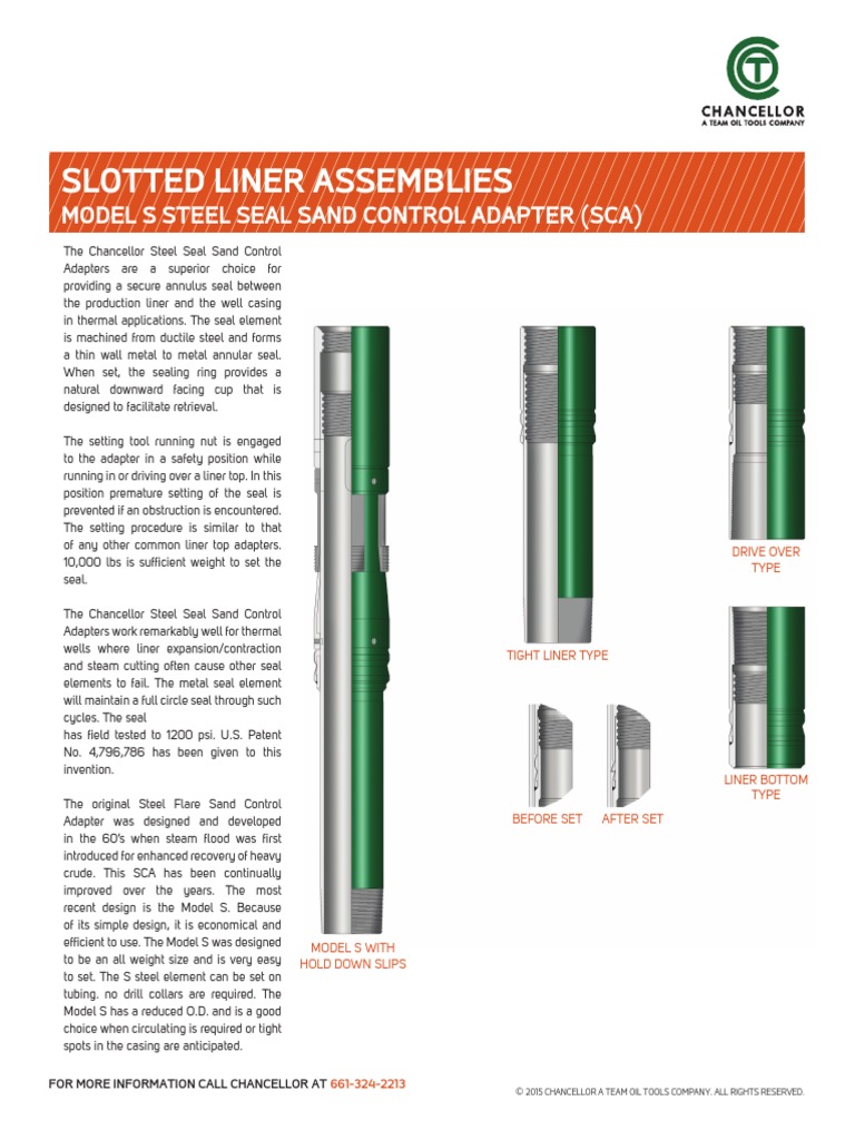 008 Slotted Liner Assem Model S SCA | PDF | Casing (Borehole) | Steel
