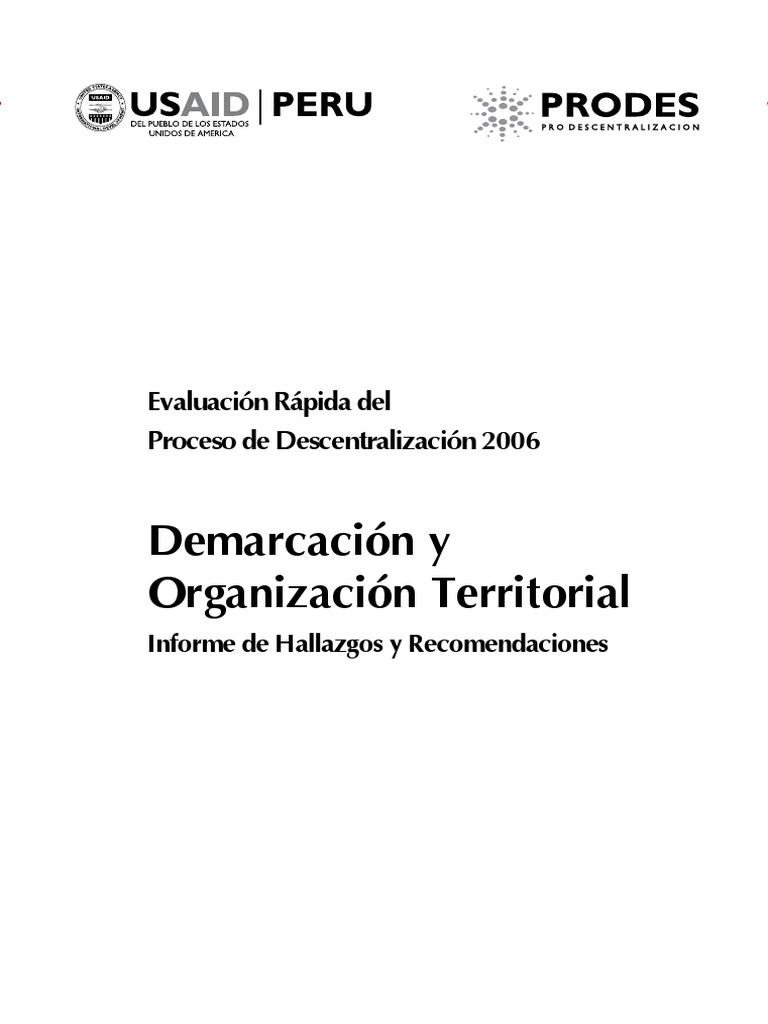 Demarcación Territorial en Perú 2006 | PDF | Gobierno | Science