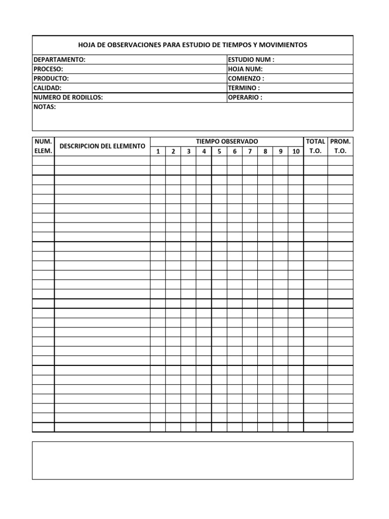 Estudio de Tiempos y Movimientos | PDF | Naturaleza | Science