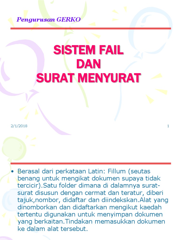 M7sistem Fail Dan Surat Menyurat | PDF