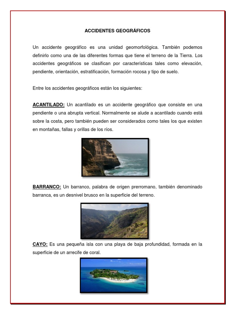 Accidentes Geográficos | PDF