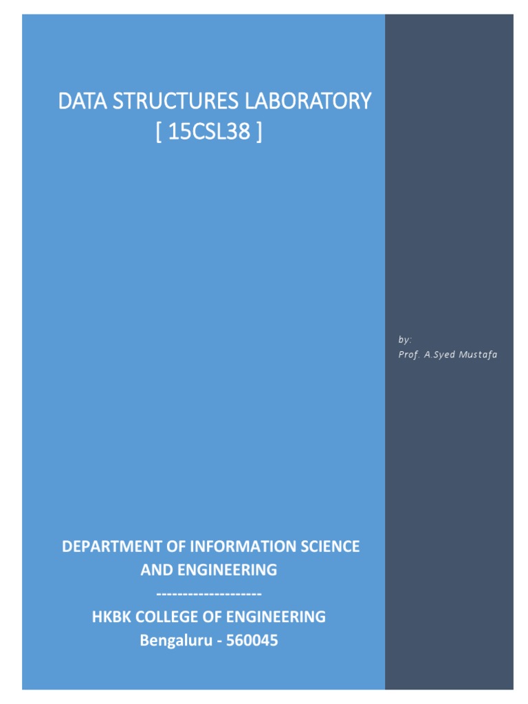 15csl38-Data Structures Lab Manual | PDF | Queue (Abstract Data Type) | Areas Of Computer Science