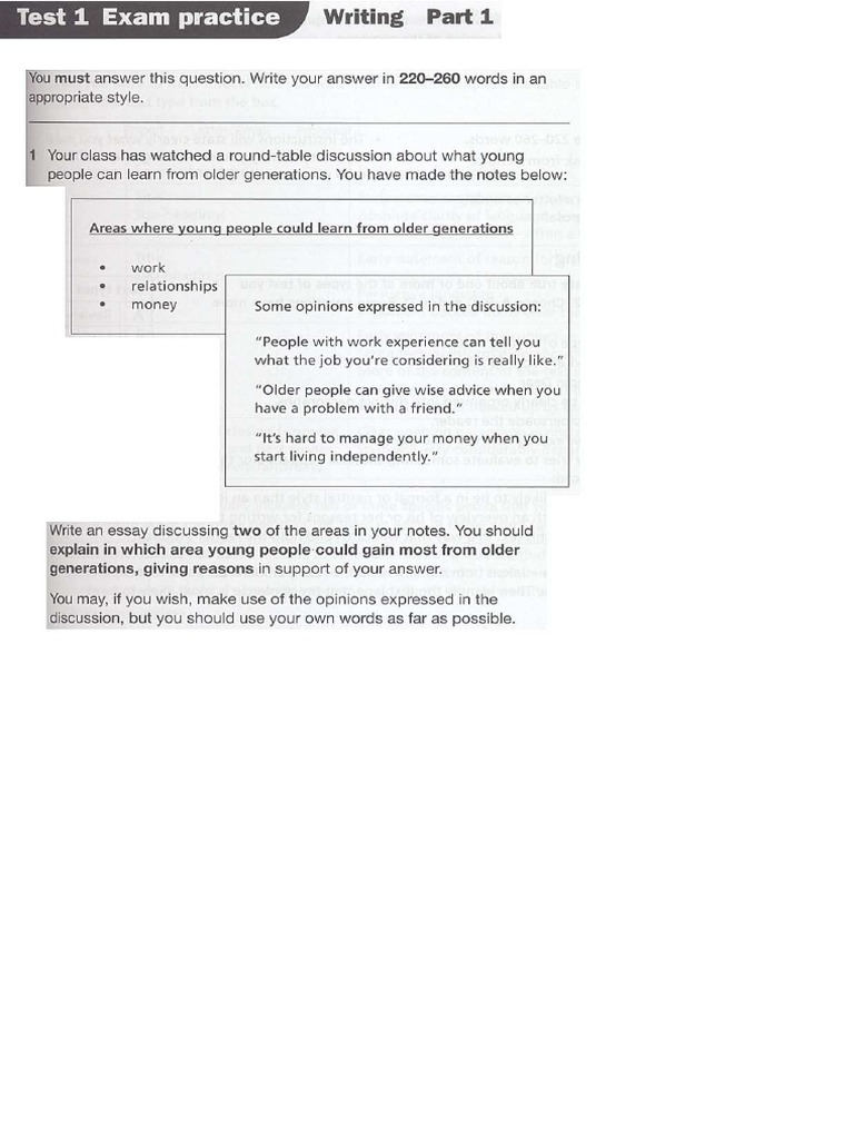 c1 Writing Test Part 1 | PDF