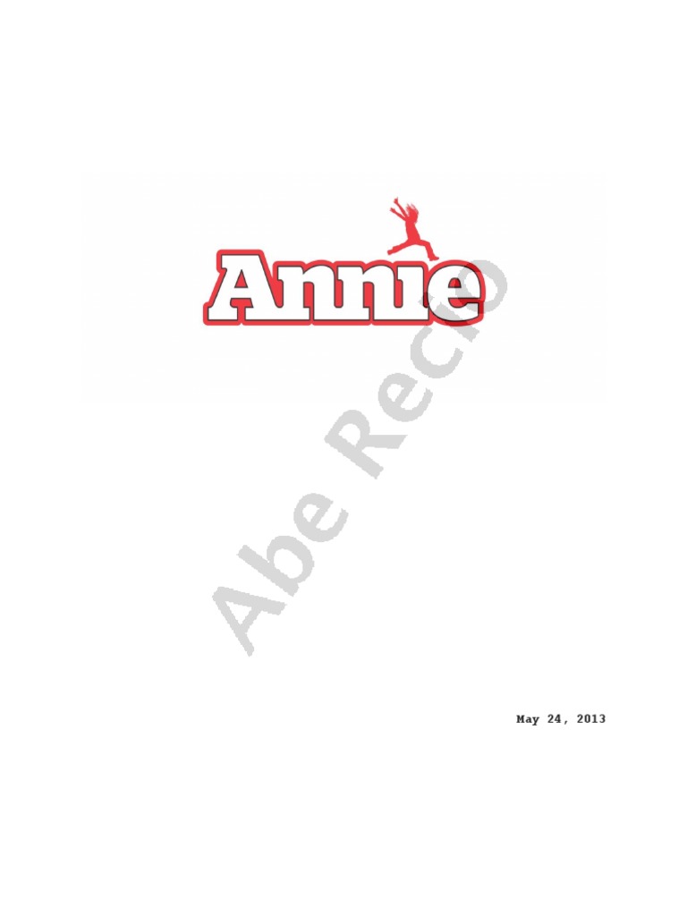Annie The Musical (New) Script PDF | PDF | Annie (Musical ...