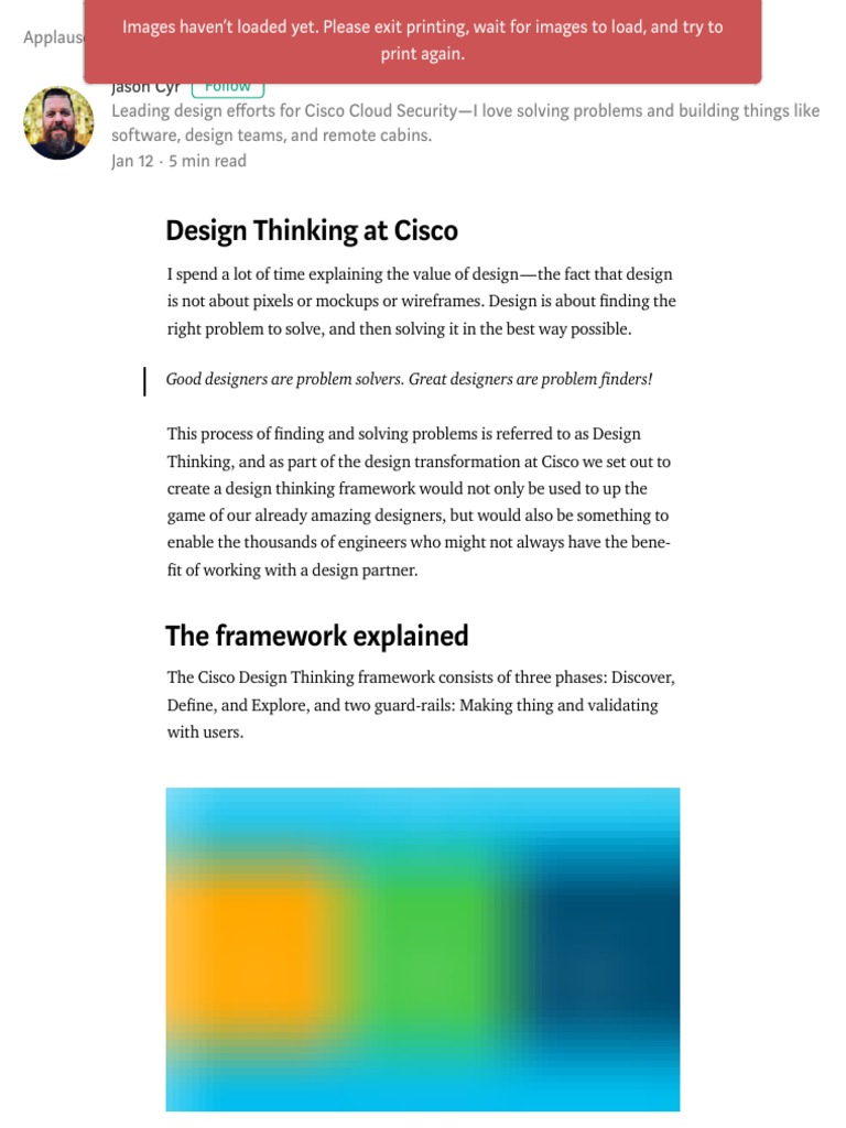 Design Thinking at Cisco - Jason Cyr - Medium | PDF | Design Thinking ...