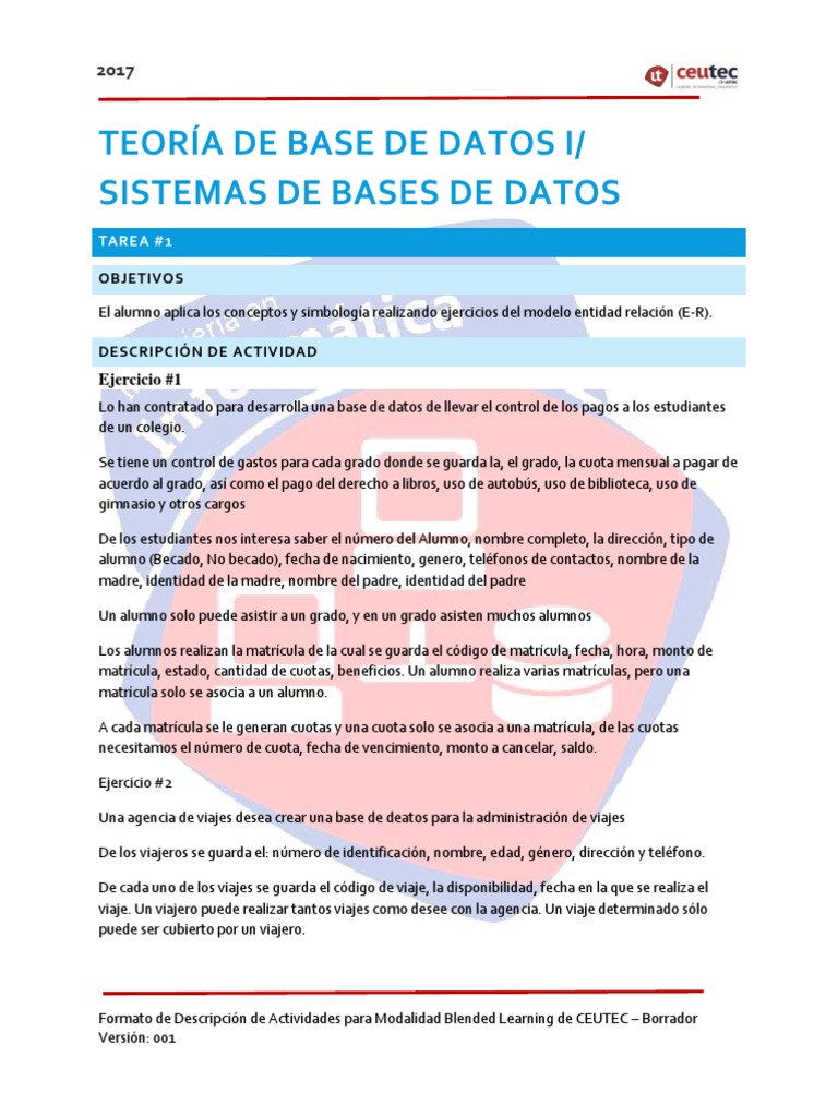 Modelos E-R para Bases de Datos | PDF | Bases de datos | Informática