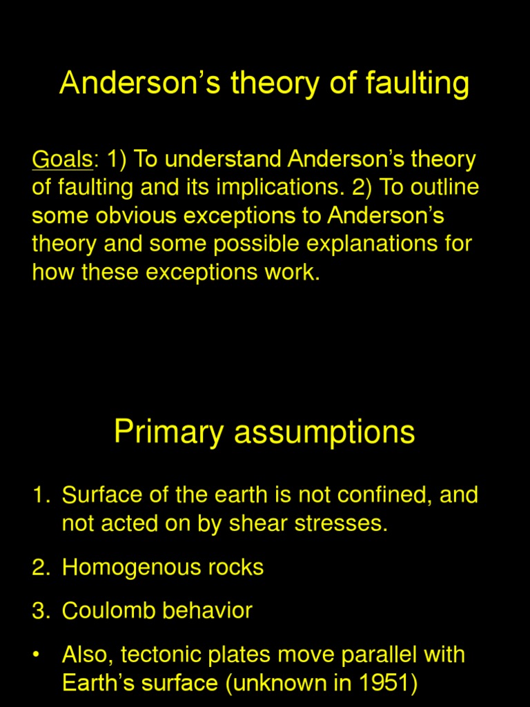 Anderson's Faulting Theory Explained | PDF | Fault (Geology ...