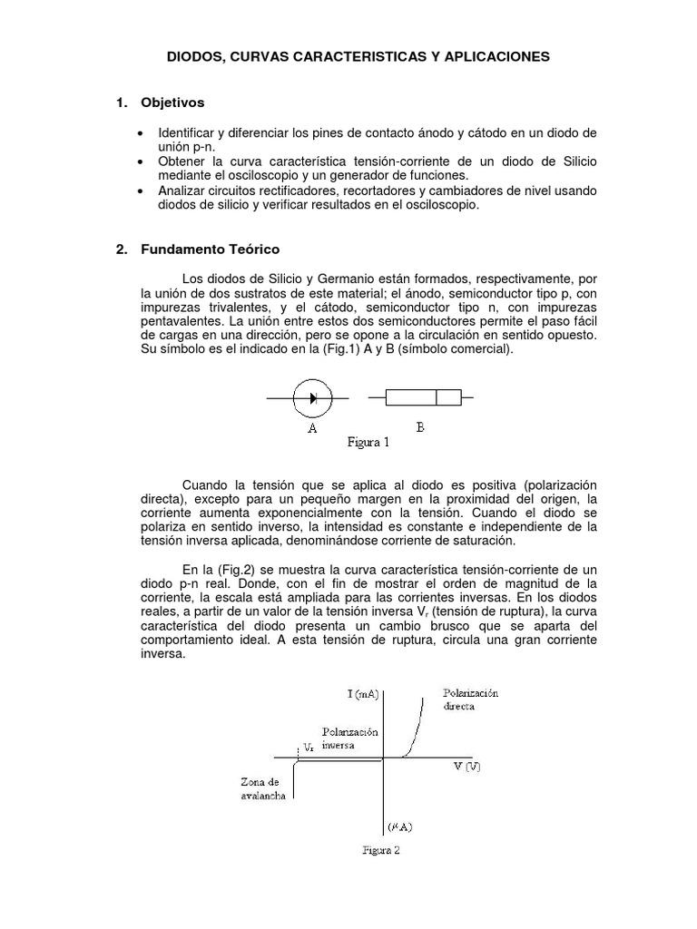 Laboratorio de Electronica 1 - Diodos, Curvas Caracteristicas y Circuitos Rectificadores ...