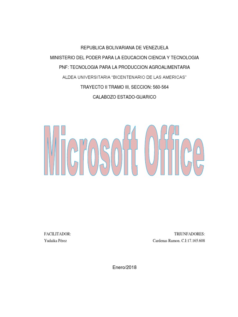Informe Microsoft Office | PDF | Microsoft Office | Software propietario