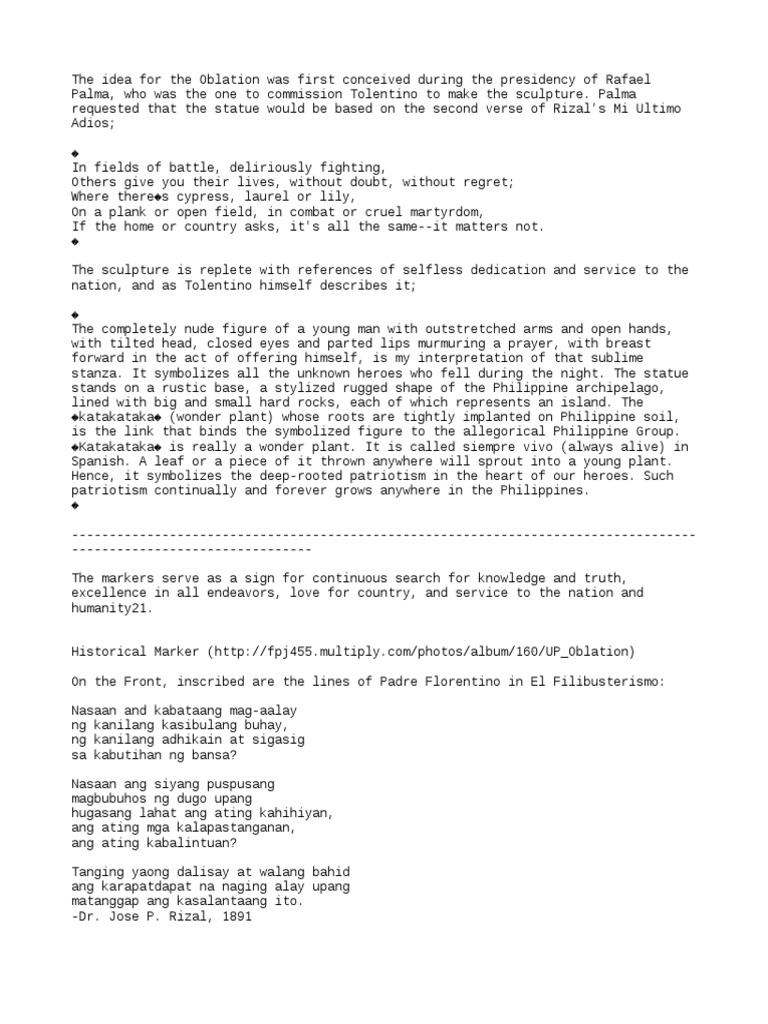 Oblation | PDF | Metro Manila | Philippines