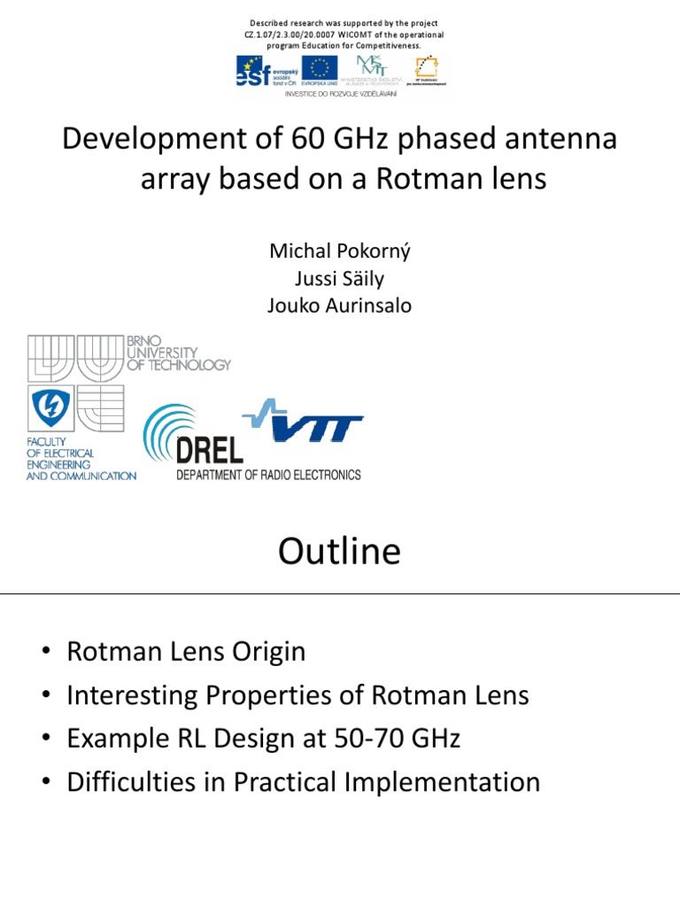 Development of 60GHz Phased Antenna Array Based On A Rotman Lens 05 ...