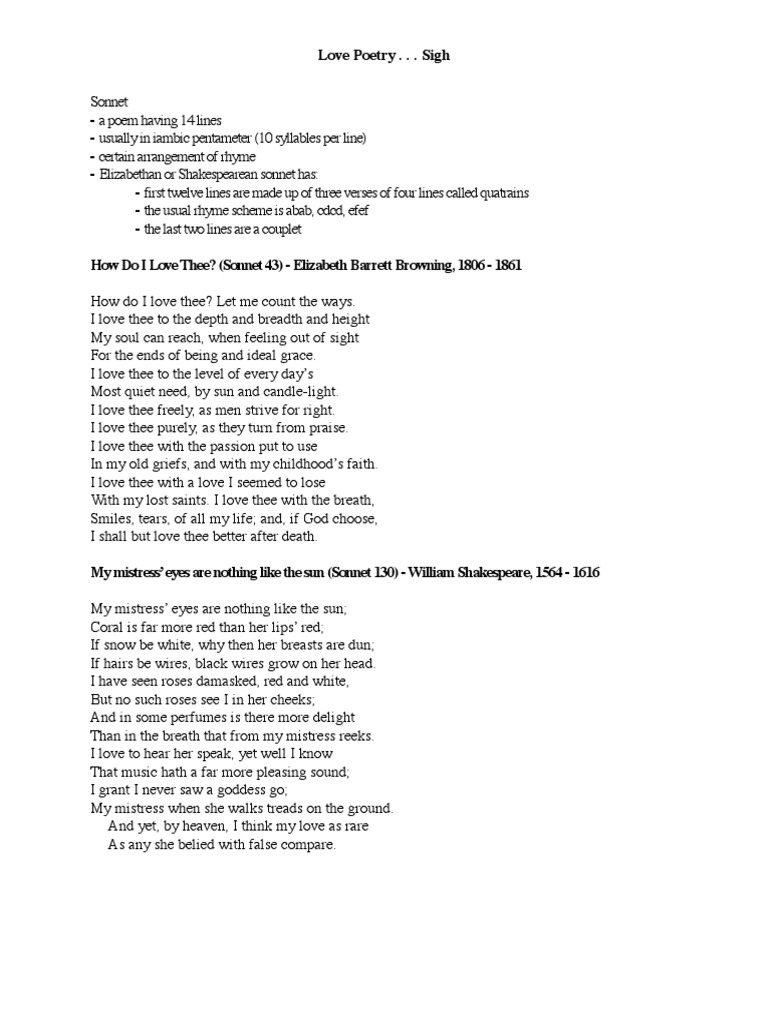 Sonnets Beguiling Eyes | PDF | English Poetry | Stanzaic Form